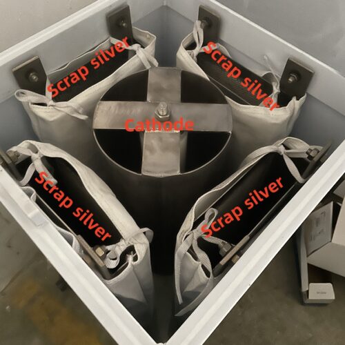 Silver electrolysis refining machine from 90% silver to 99.9% silver