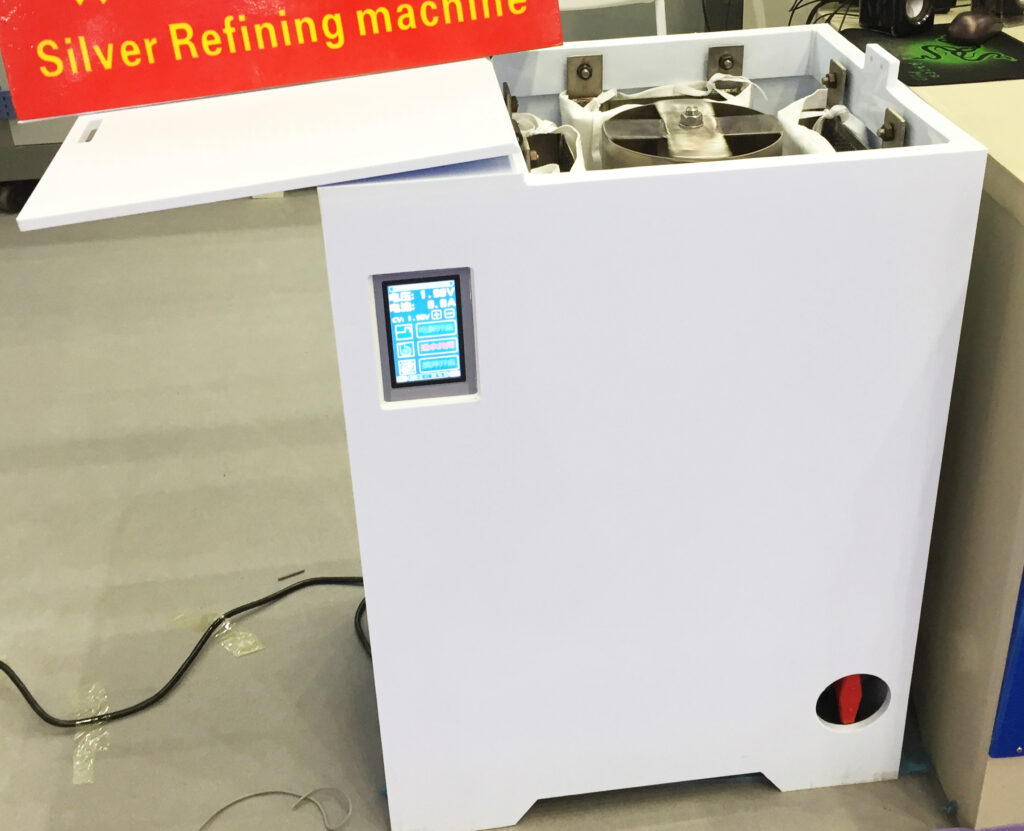 Silver electrolysis refining machine from 90% silver to 99.9% silver